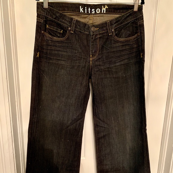 kitson | Jeans | Kitson La Dark Denim Wide Leg Jeans | Poshmark